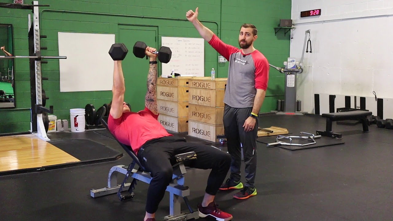 How To Perform The Alternating DB Incline Press - YouTube