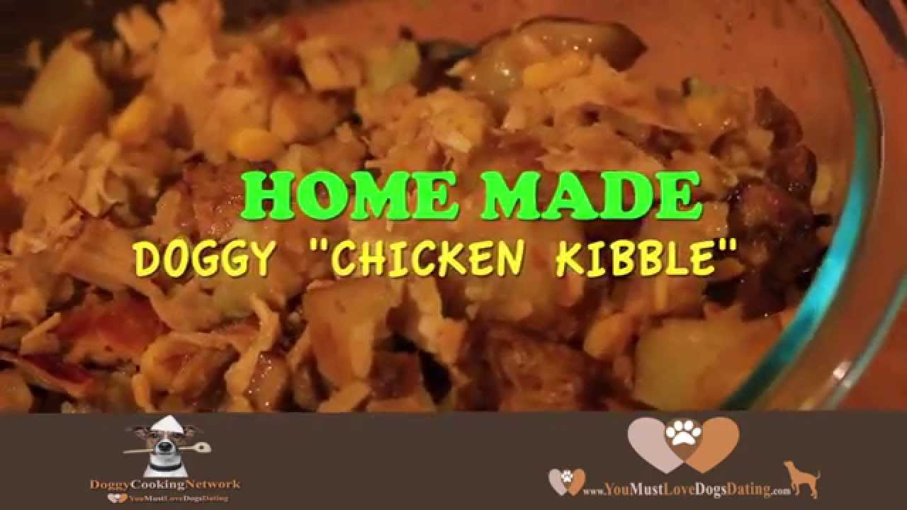 The Doggy Cooking Network - Homemade Doggy Chicken Kibble - YouTube