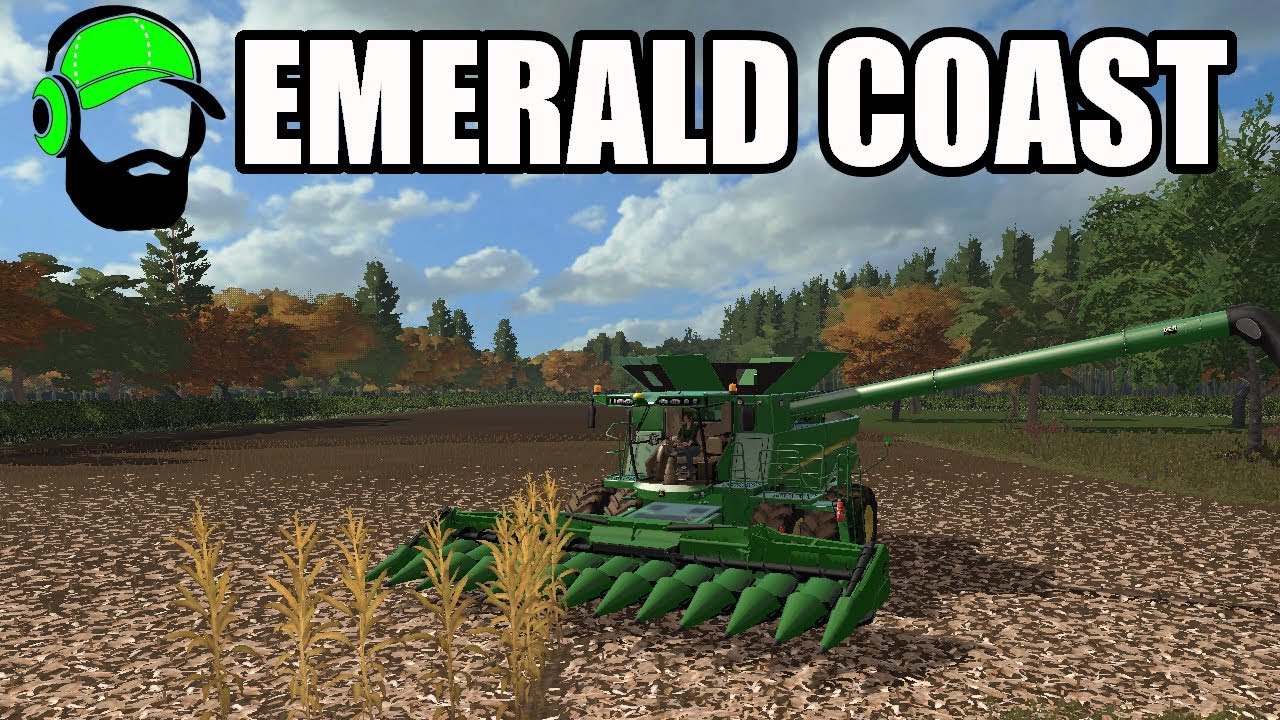 Farming Simulator 17 - Emerald Coast USA - Corn harvest #FS17 - YouTube