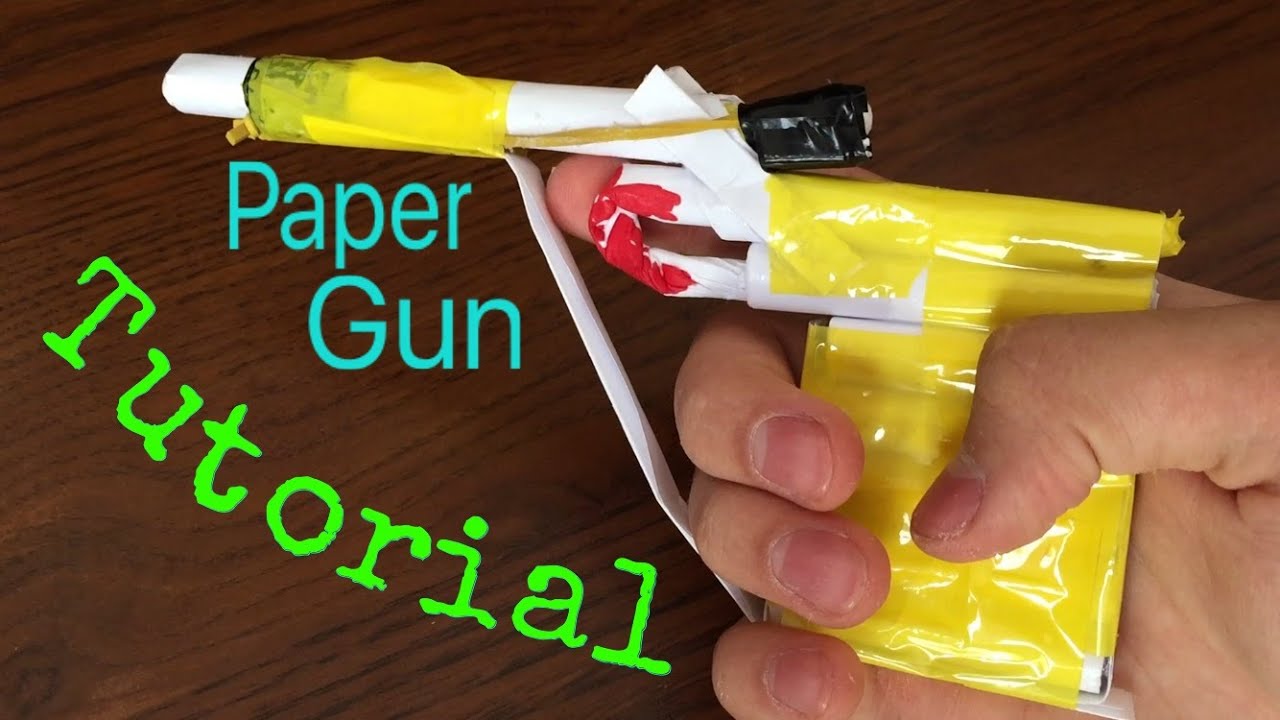 How to Make a Paper Gun - Tutorial - YouTube