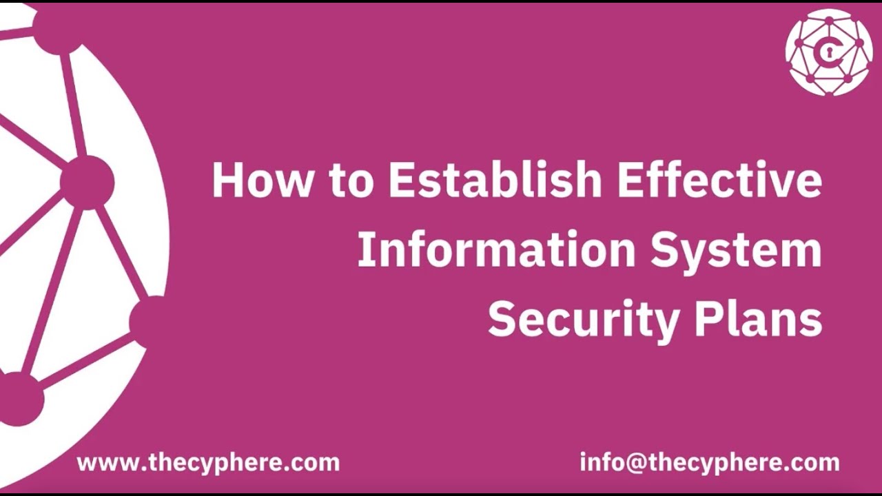 How to Establish Effective Information System Security Plans - YouTube