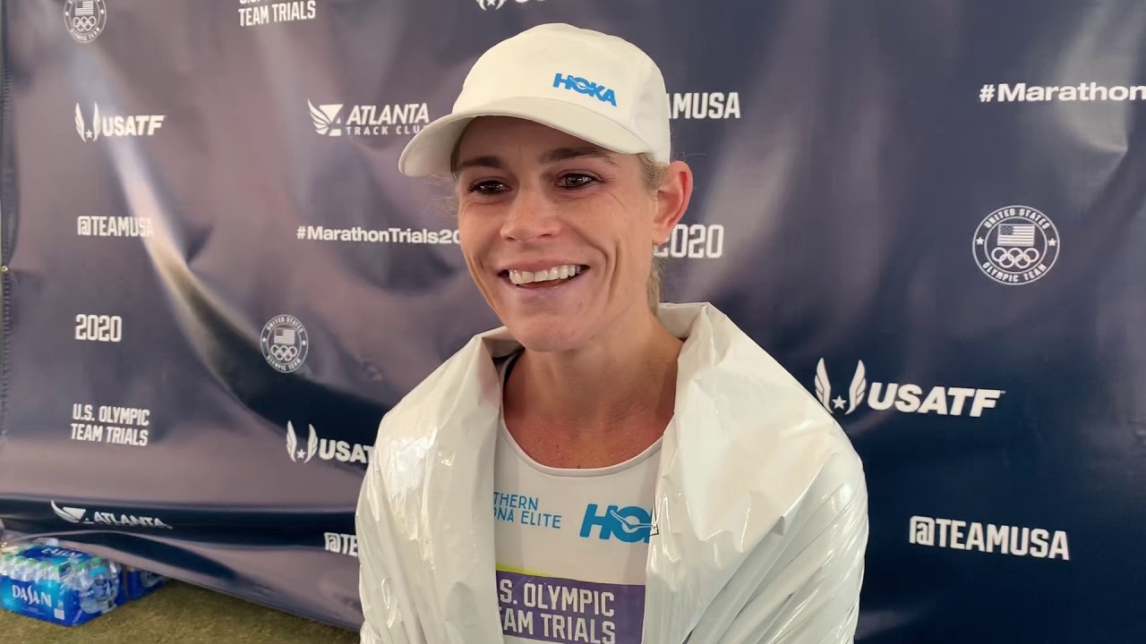 Kellyn Taylor after 8th place finish at 2020 US Olympic Marathon Trials ...