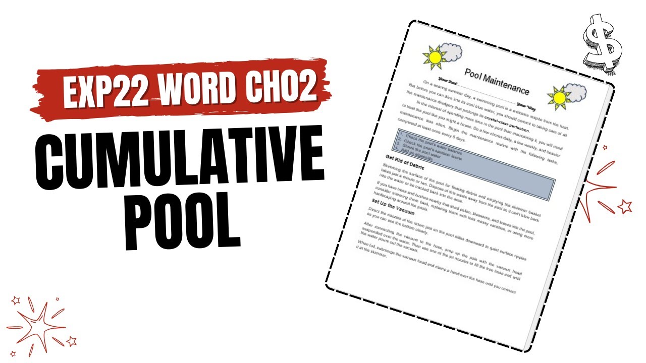 Exp22_Word_Ch02_Cumulative_Pool | Word Ch02 Cumulative Pool | @myitlabsolutions161 - YouTube