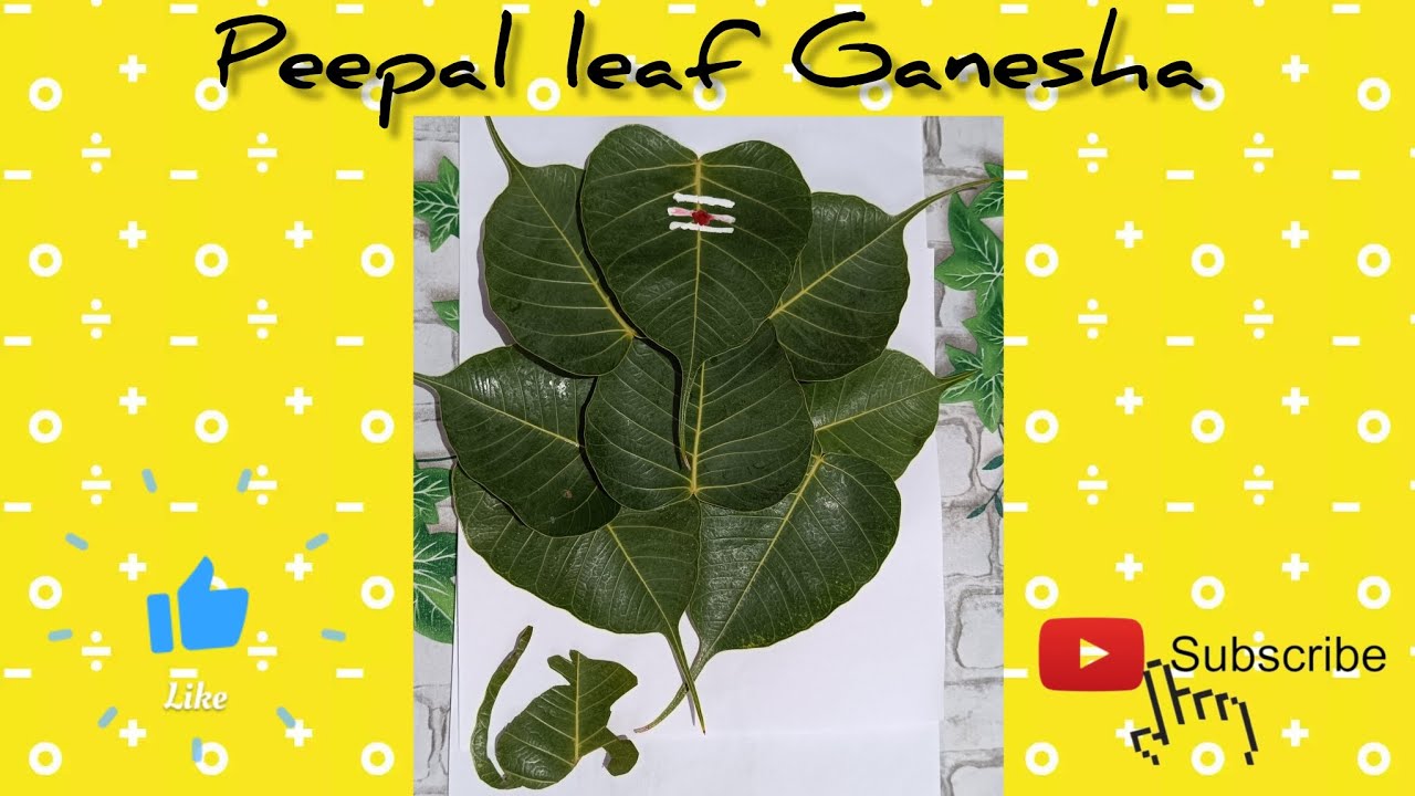 DIY:How to make Peepal leaf Ganesha ||Ganesh chaturthi 2024# ||leaf ...
