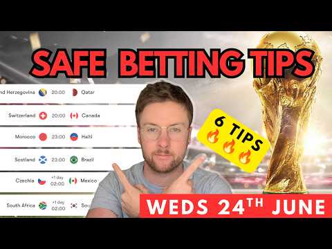 Today's World Cup Betting Tips | Brazil, Morocco, Qatar, Czech, Mexico, South Korea (Weds 24th June)