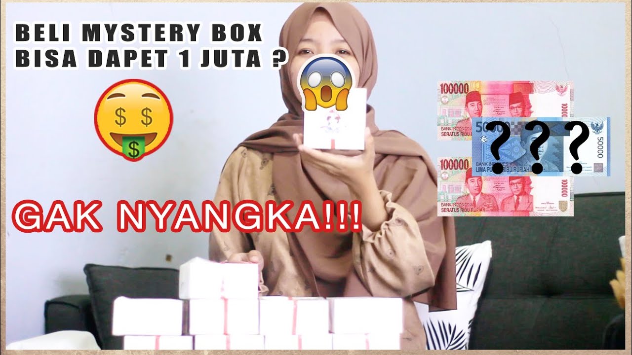 UNBOXING MYSTERY BOX HADIAH UTAMA UANG SENILAI 1 JUTA RUPIAH - YouTube