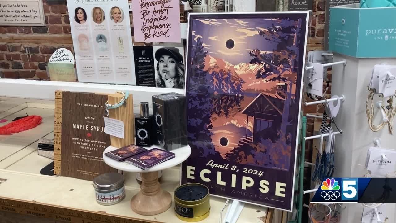Local businesses in downtown Plattsburgh selling eclipse-themed ...