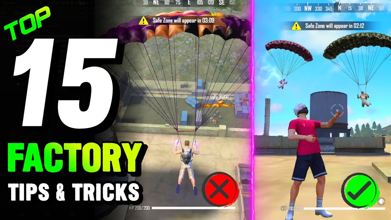 TOP 15 FACTORY STRATEGY IN FREE FIRE | FACTORY SECRET PLACES & TRICKS ...