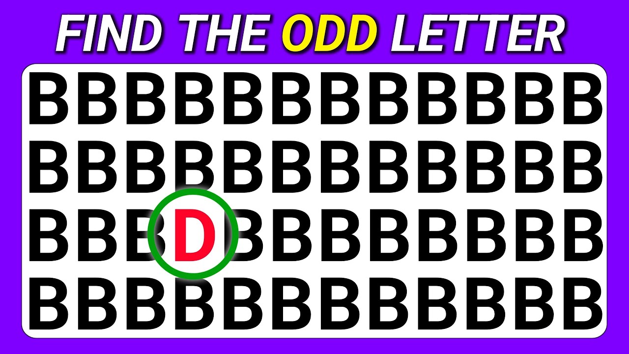 Find the ODD One Out | Find The ODD Number And Letter Edition! | Emoji ...
