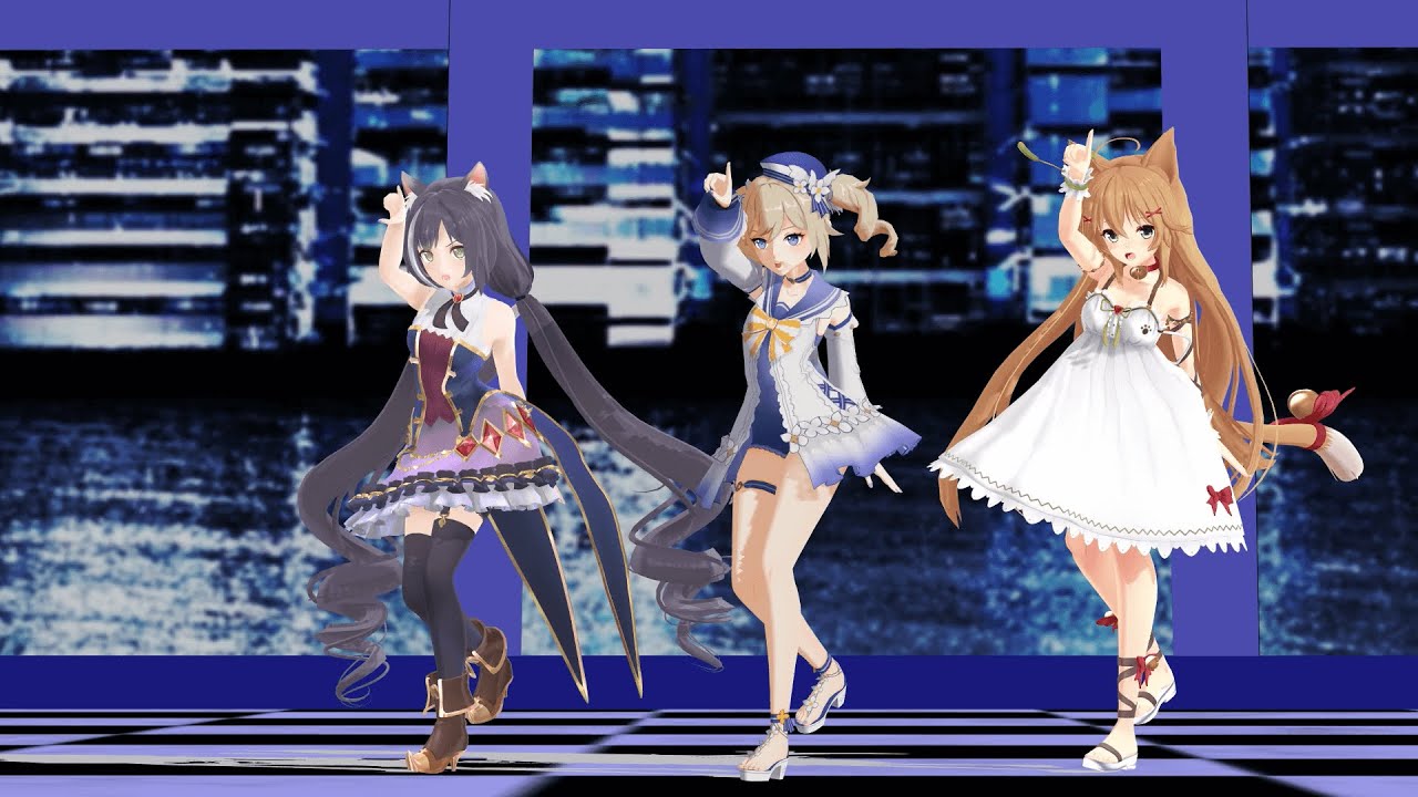 【MMD】Fancy / Kyaru,Barbara,Enokorogusa (original camera motion version ...