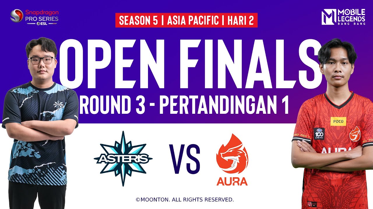 [ID] Hari ke-2 (Aura Esports vs Asteris) SPS MLBB Open Finals | Game 1 ...