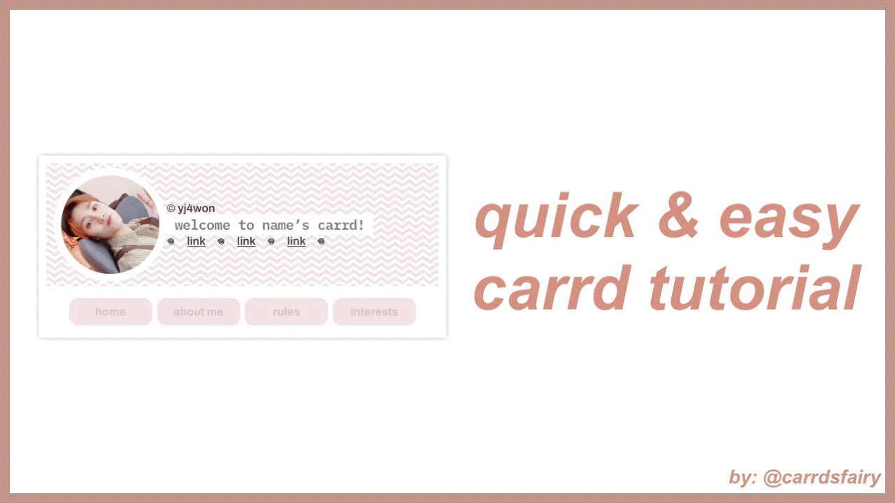 quick & easy carrd tutorial [NONPRO] — © yj4won - YouTube