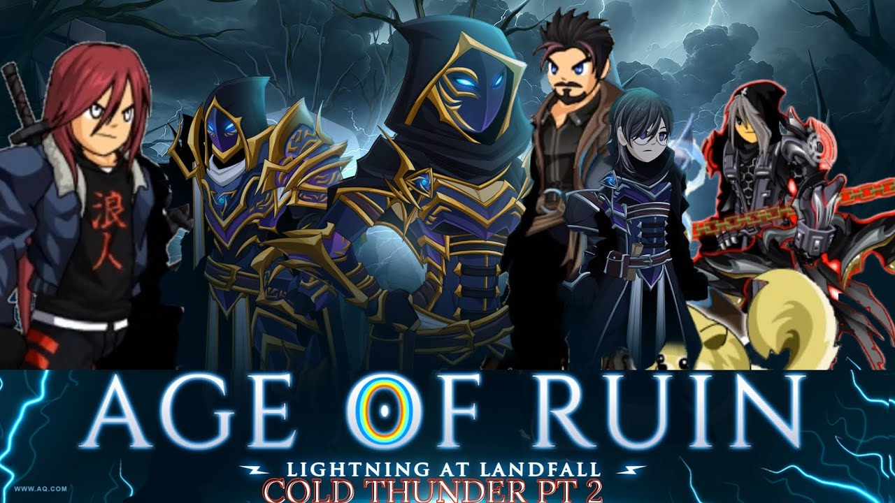 AQW AGE OF RUIN LIGHTNING AT LANDFALL COLD THUNDER PT 2 QUEST FULL - YouTube
