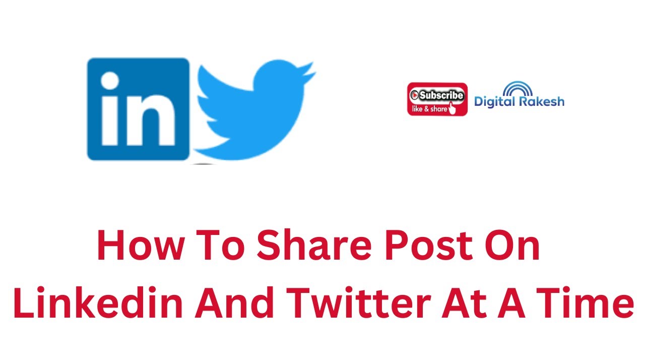 How To Share Post On Linkedin And Twitter At A Time - YouTube