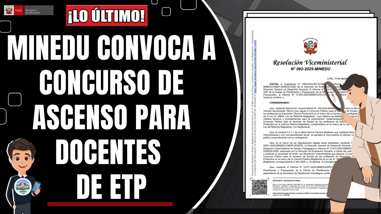 𝐌𝐈𝐍𝐄𝐃𝐔 𝐂𝐎𝐍𝐕𝐎𝐂𝐀 𝐀 𝐂𝐎𝐍𝐂𝐔𝐑𝐒𝐎 𝐃𝐄 𝐀𝐒𝐂𝐄𝐍𝐒𝐎 𝐏𝐀𝐑𝐀 𝐃𝐎𝐂𝐄𝐍𝐓𝐄𝐒 𝐃𝐄 𝐄𝐓𝐏 (𝐄𝐃𝐔𝐂𝐀𝐂𝐈𝐎́𝐍 𝐓𝐄́𝐂𝐍𝐈𝐂𝐎 𝐏𝐑𝐎𝐃𝐔𝐂𝐓𝐈𝐕𝐀) - YouTube