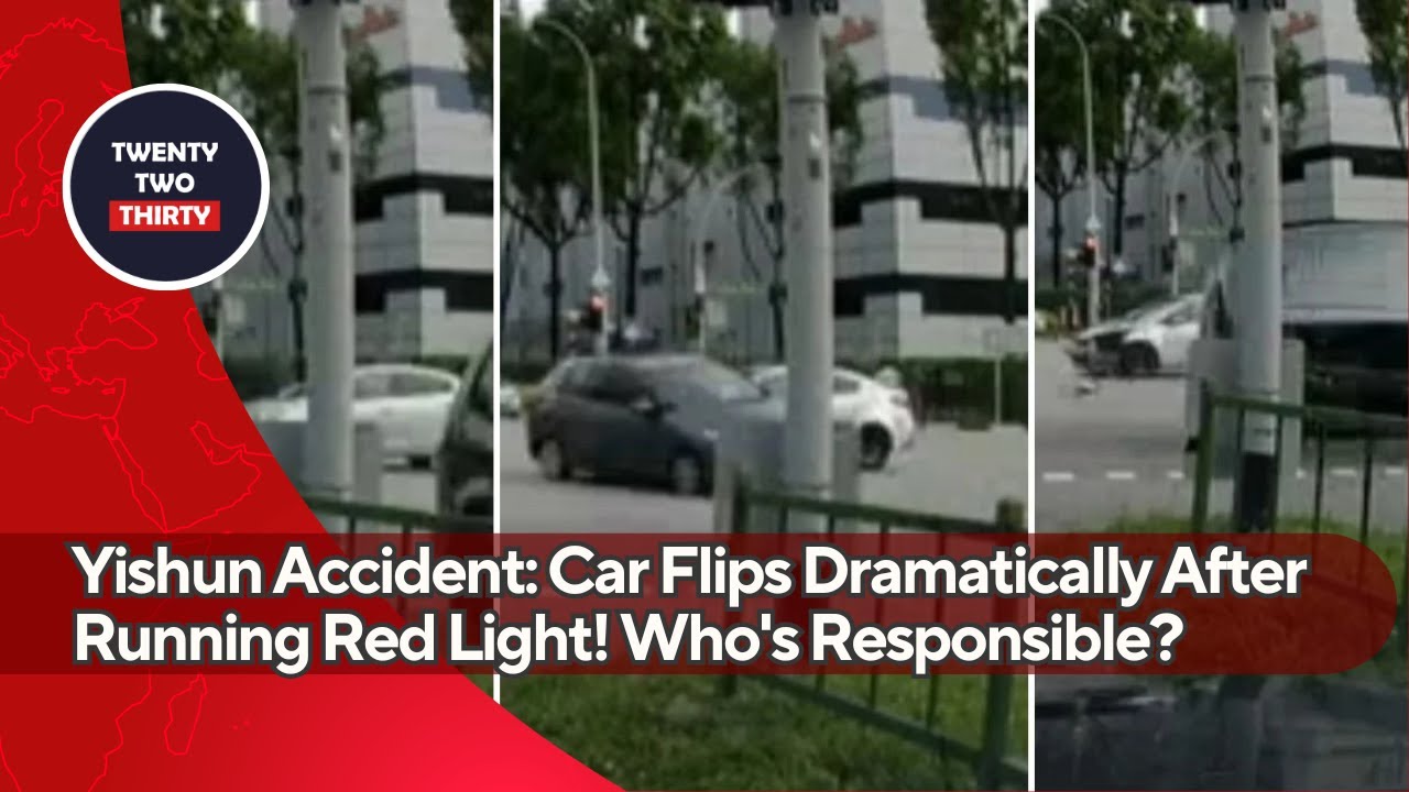 Shocking Yishun Accident: Car Flips Dramatically After Running Red ...