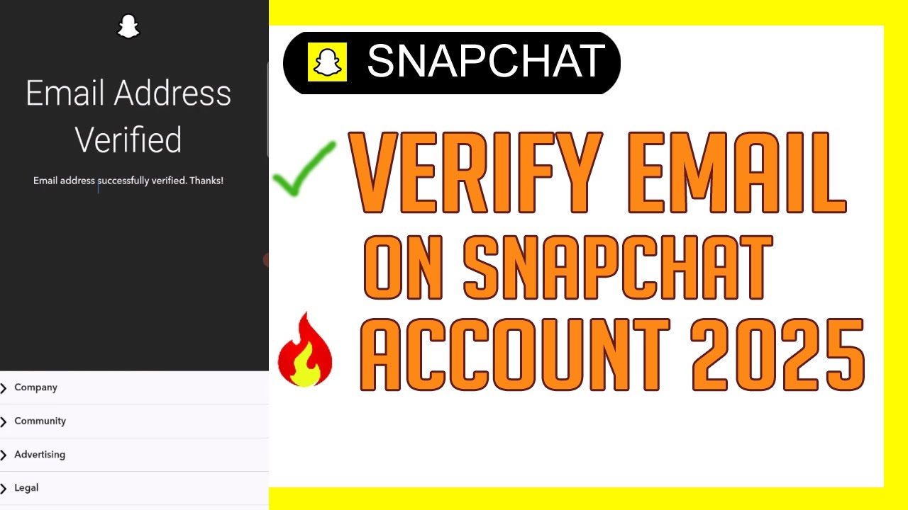 How To Verify Email Address On Snapchat Account 2025 - YouTube