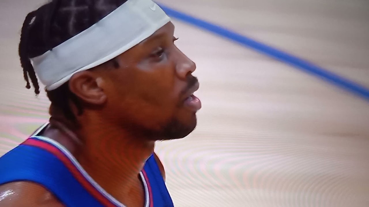 DEANDRE BEMBRY HANGS ON THE RIM FOR LIKE AN HOUR AND JAMES HARDEN ...