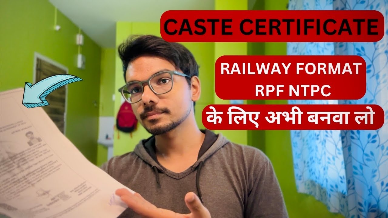 Railway Format Caste Certificate For Railway | कैसे बनवायें | Before ...