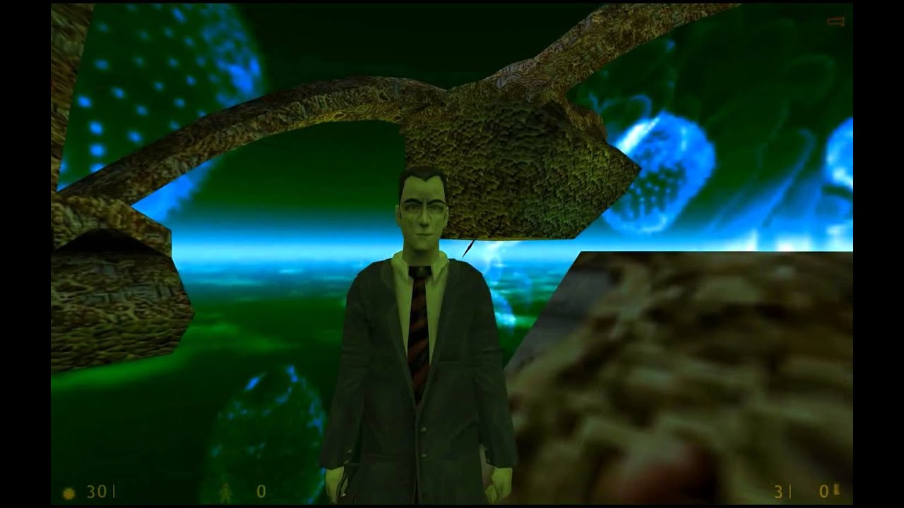 G-Man habla con Gordon Freeman por primera vez - YouTube