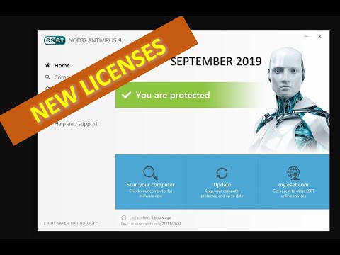 updated on octber 4th ESET NOD32 ANTIVIRUS license key