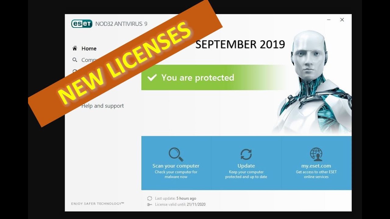 updated on octber 4th ESET NOD32 ANTIVIRUS license key - YouTube