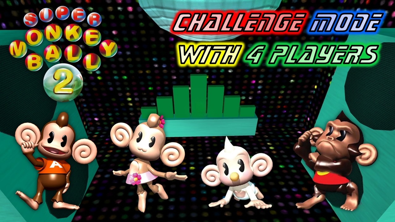 Super Monkey Ball: Banana Bash Remastered - Challenge Mode (4 Players ...