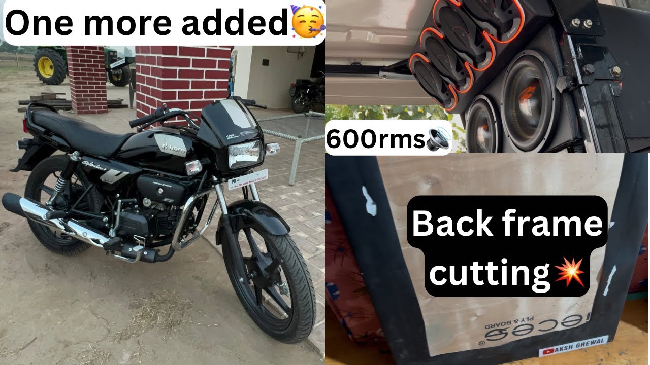 New Splender Plus added🥳//Back frame da kam start - YouTube