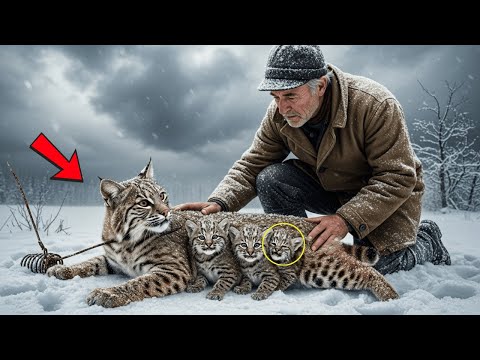 The Bobcat Family Was Dying in the Cold — But One Old Man Refused to Walk Away.