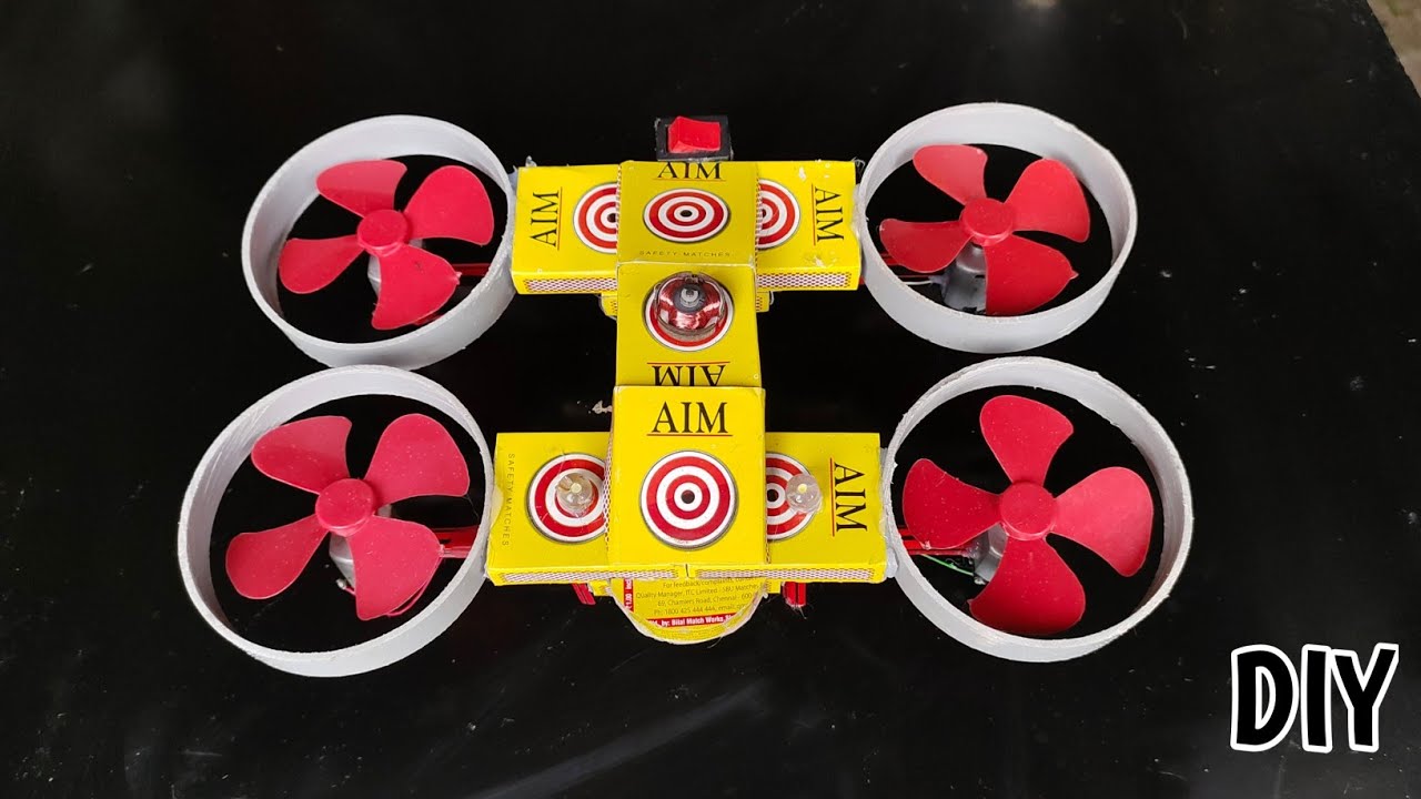 How To Make Matchbox Rc Drone Quadcopter at Home - Diy Powerful ...