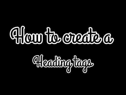 How to write Headings using h Tag in HTML - YouTube