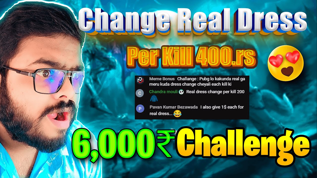 6,000₹🤑 Challenge Change Real Dress Per Kill 400₹😍 Mama #kodiplays # ...