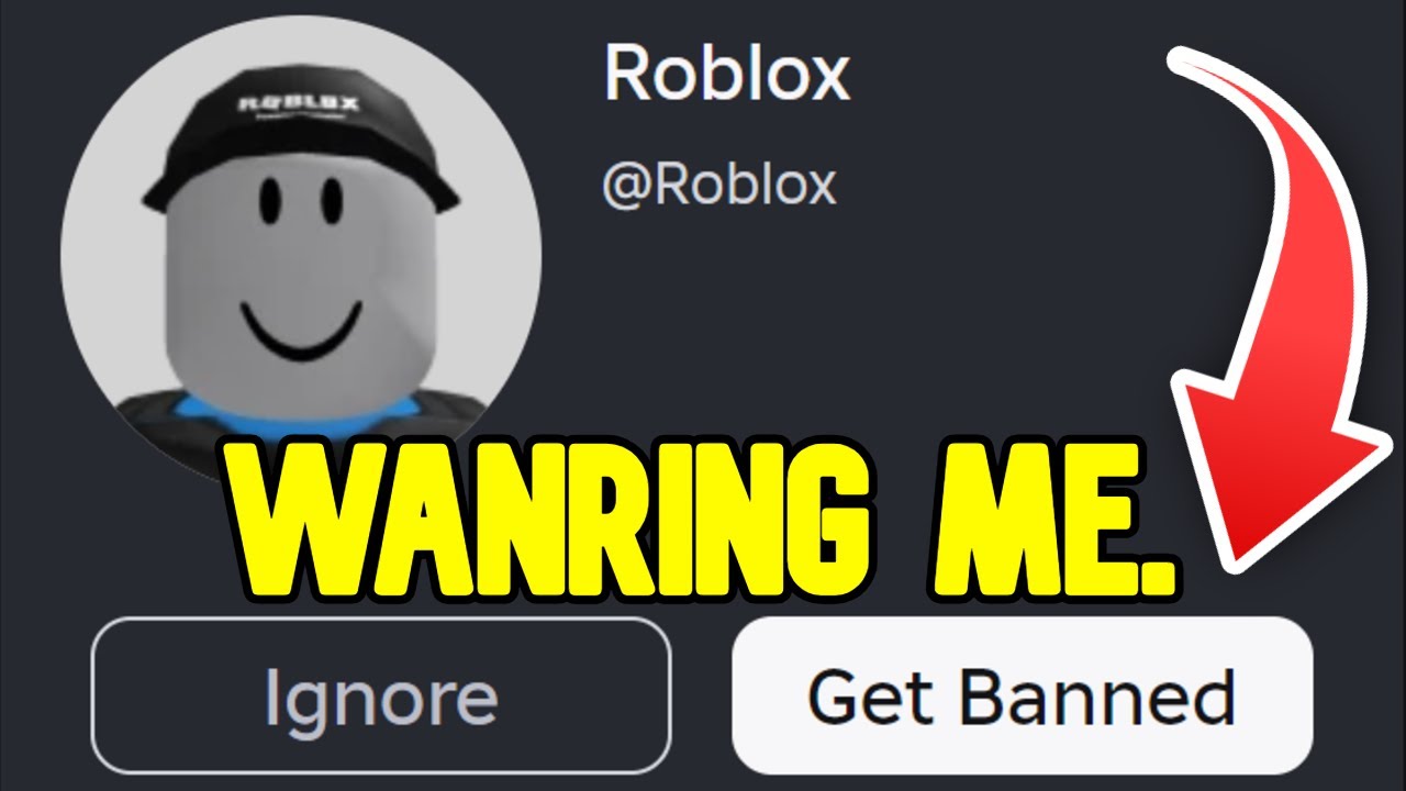 ROBLOX is Warning me. - YouTube