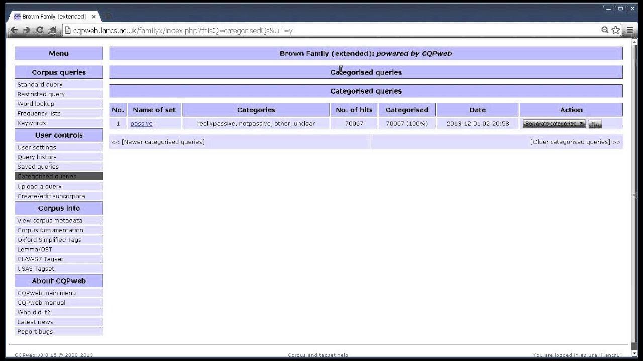 CQPweb tutorial # 18: categorise query - YouTube