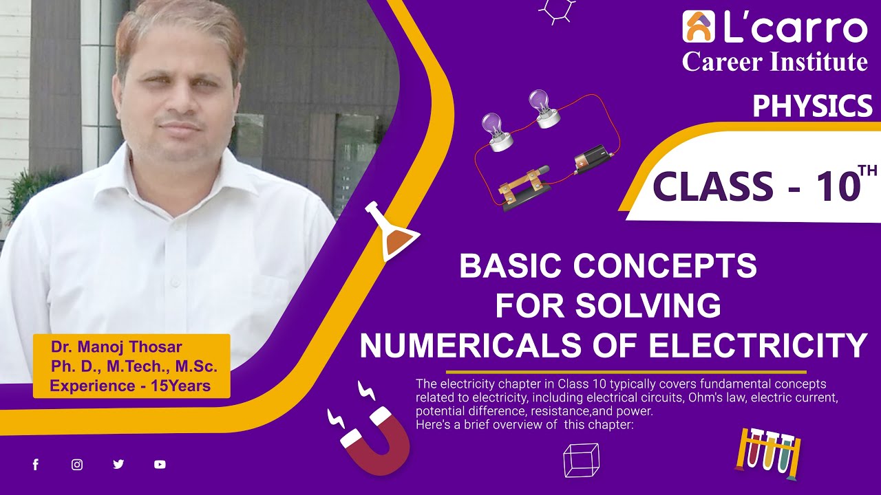 Physics Class X Basic Concepts for Solving Numericals of Electricity ...