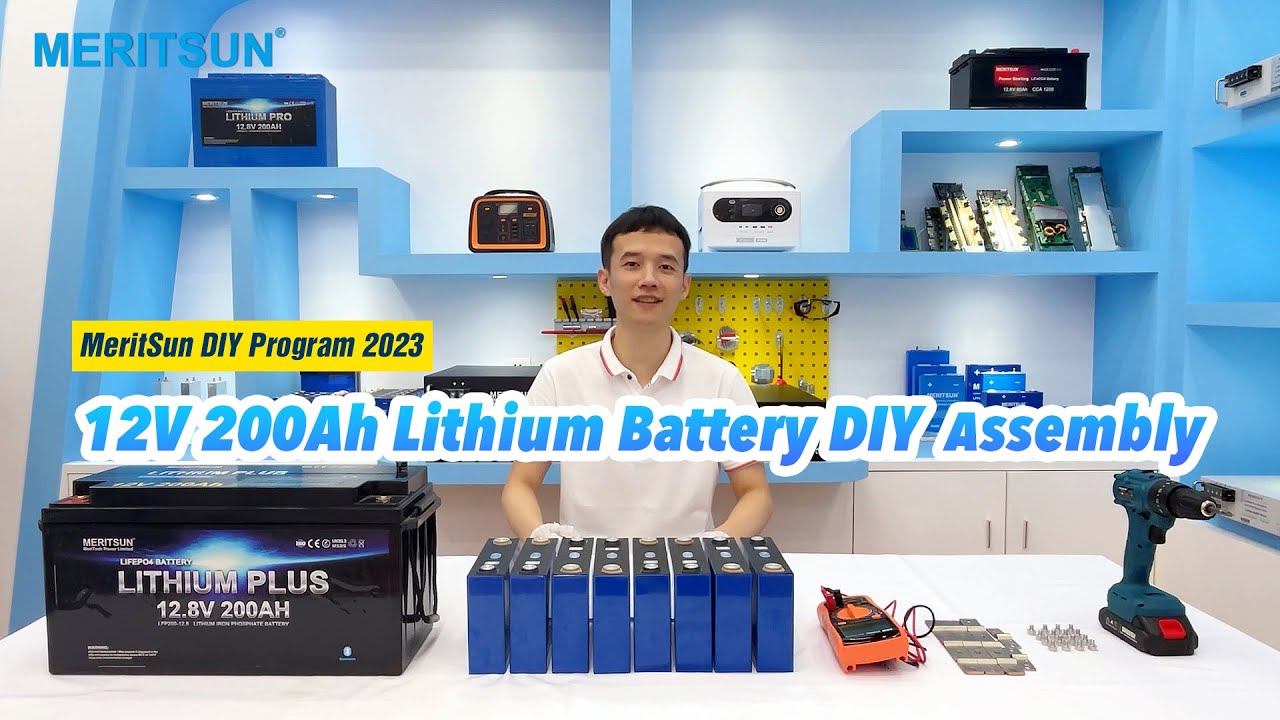 12V 200Ah Lithium Battery DIY assembly | MeritSun Update - YouTube
