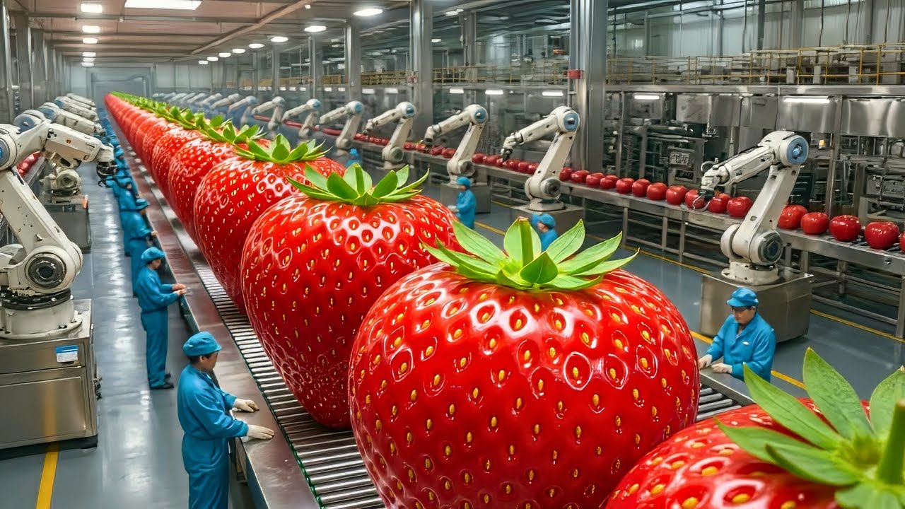 Inside a Strawberry Processing Factory: From Fresh Berries to Perfect ...