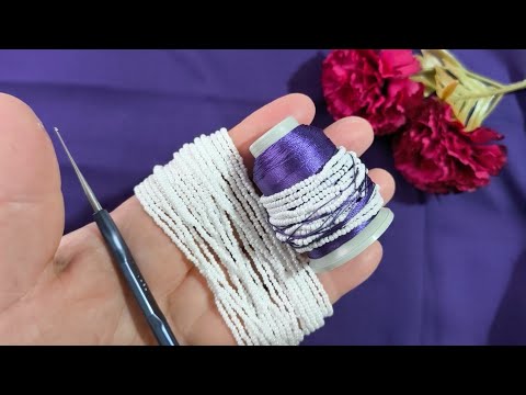 379) Yok böyle bir model: Kum boncuklu tığ oyası