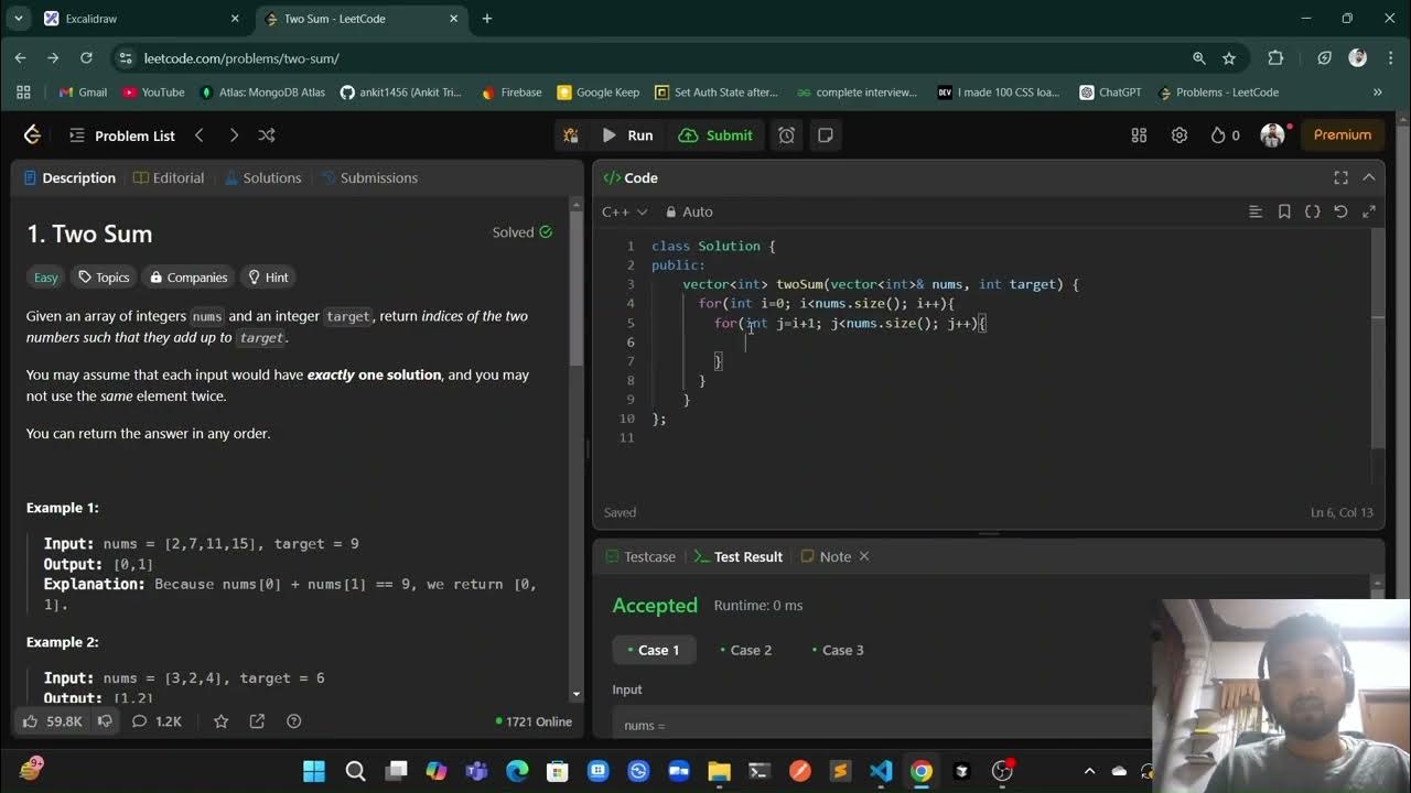 Two Sum | Leetcode 1 | 2 Approaches - YouTube