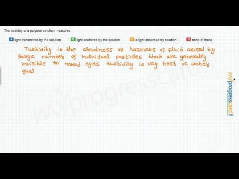 The turbidity of a polymer solution measures - YouTube