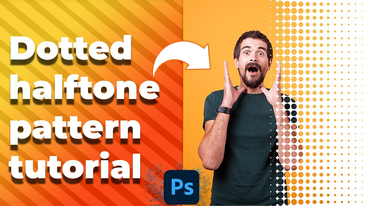 How To Create Dotted Halftone Pattern Effect In Photoshop Photoshop Tutorial Youtube