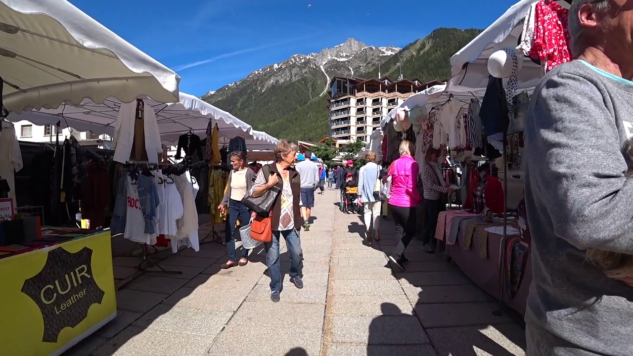 Epic View From The Farmers MARKET In Chamonix: Street Walking France ...
