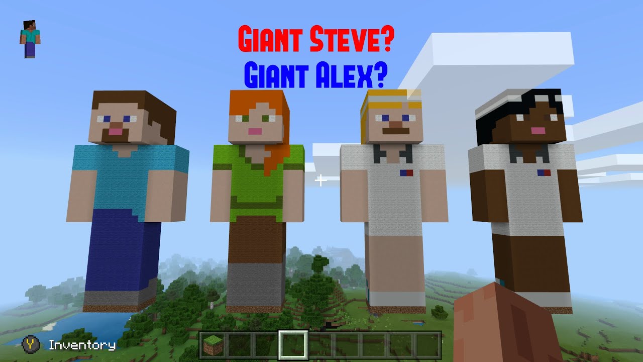 Minecraft - | Giant Statues | Steve and Alex | - YouTube