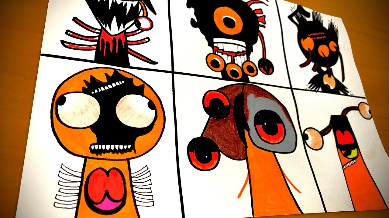 Drawing Sprunki [OREN] Phase 6 to 12! Incredibox Sprunki - YouTube