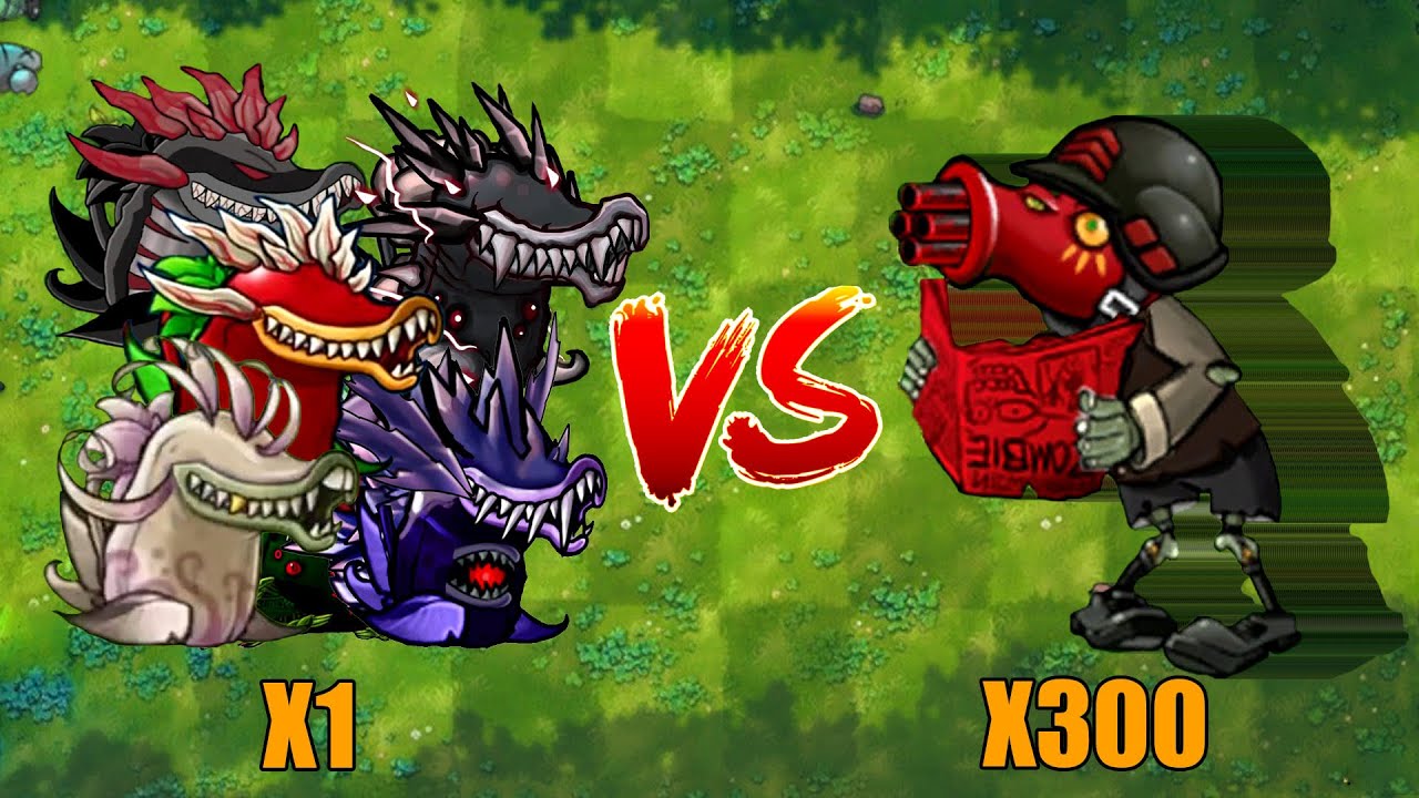 PVZ 1 Fusion Challenge!! 1 Plants Fusion VS 300 Ultimate Cherry Shooter ...
