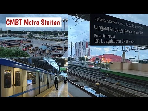 Glimpse of CMBT Metro Station - YouTube