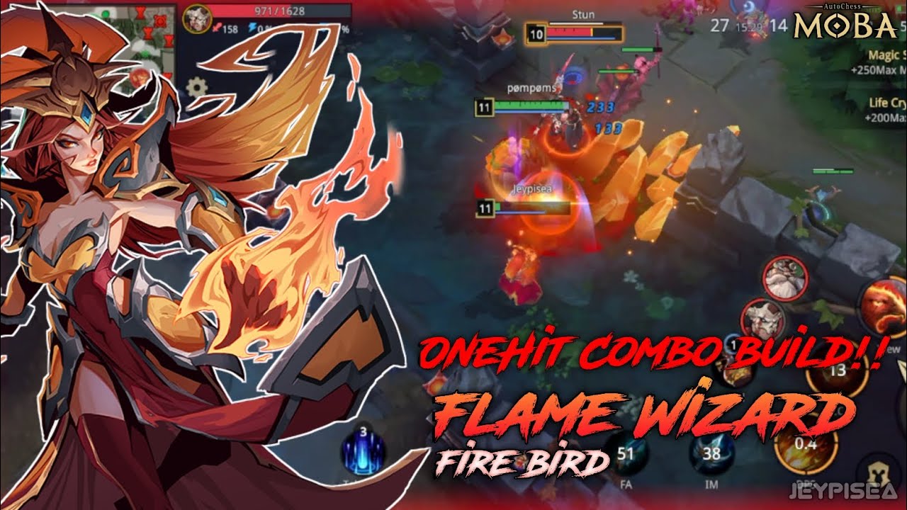 OneHit Combo!! // Full Magic Damage!! [ Flame Wizard Gameplay + Build ...