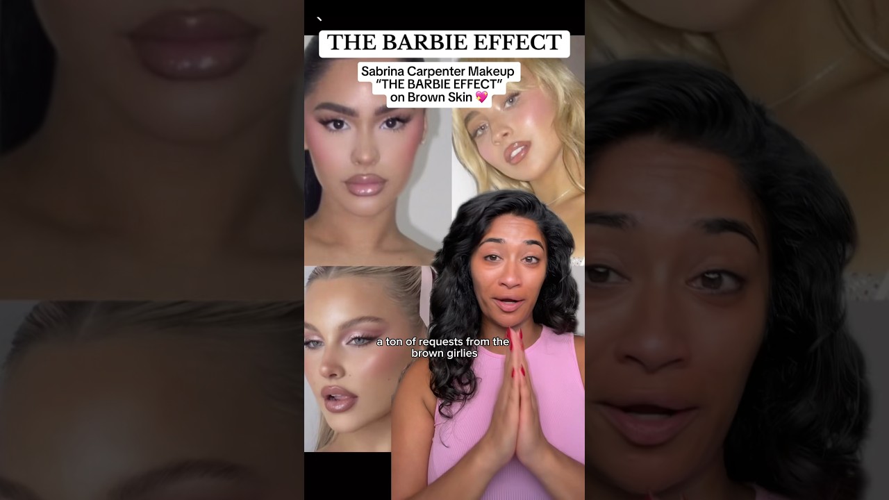 Trying Sabrina Carpenter or “THE BARBIE EFFECT” makeup on brown skin 👀💖 ...