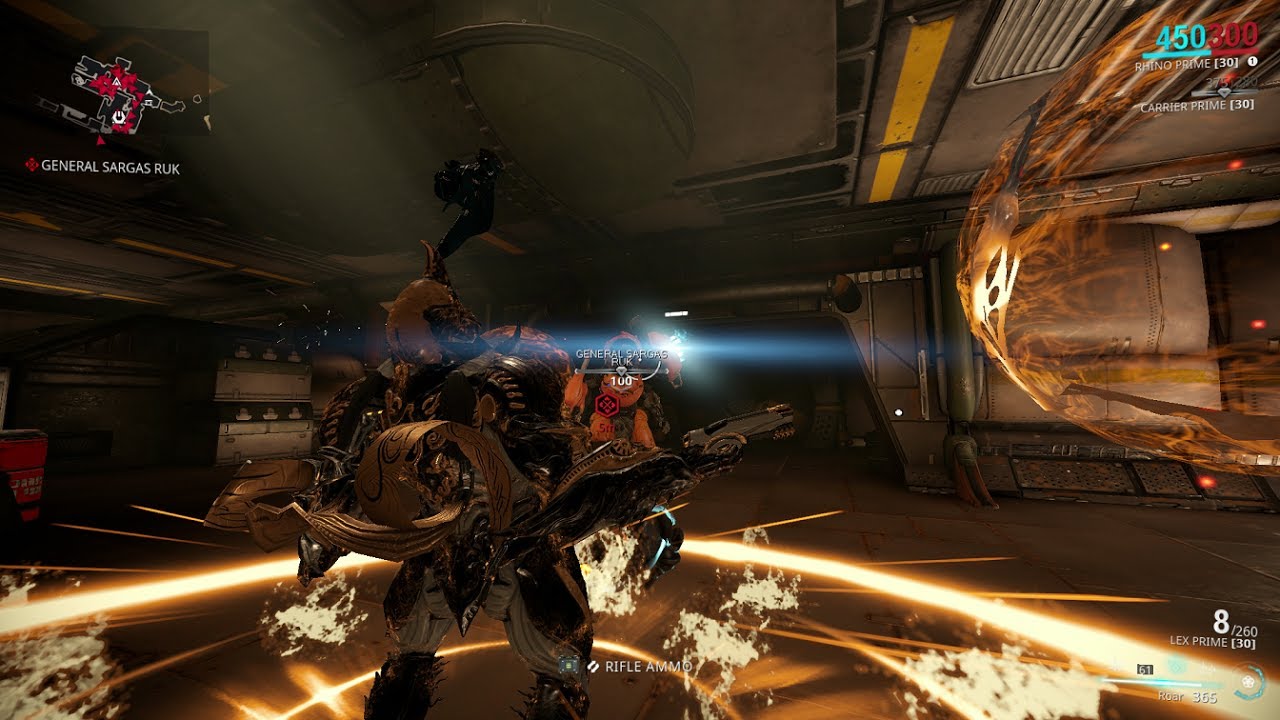 Warframe Sorties - L100 Sargas Ruk Assassination - Solo - Rhino Prime ...