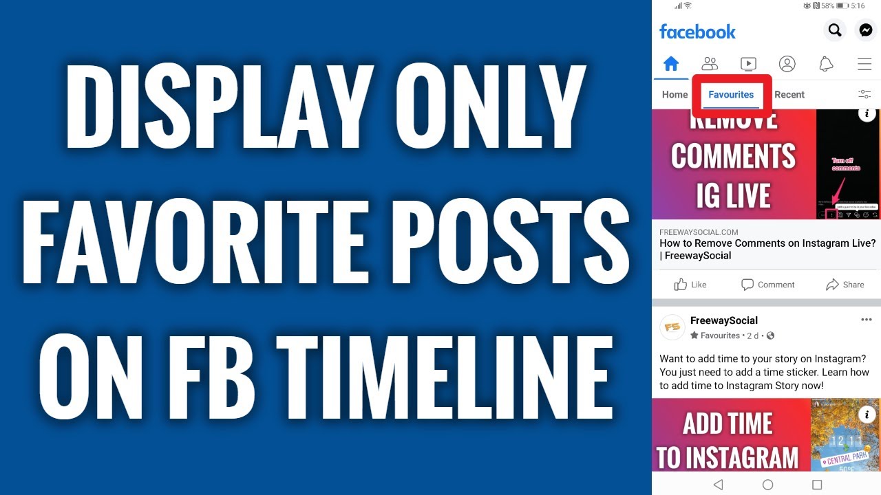 How To Display Only Favorite Posts On Facebook Timeline - YouTube